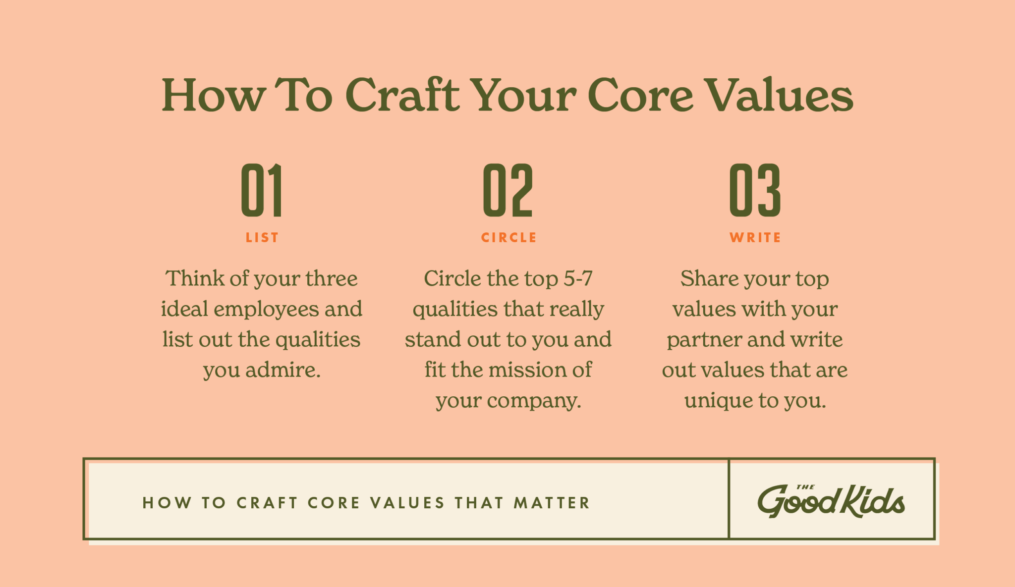 How To Craft Core Values That Matter - The Good Kids